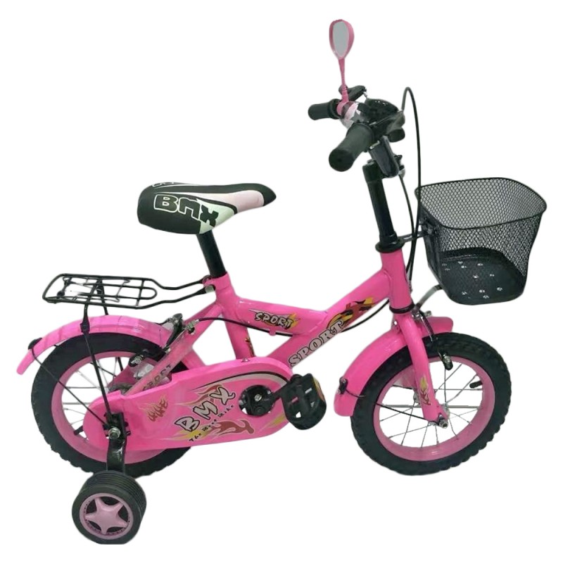 BICICLETA INFANTIL ARO 12 16240P - ROSA - Tche Loco Eletrônicos